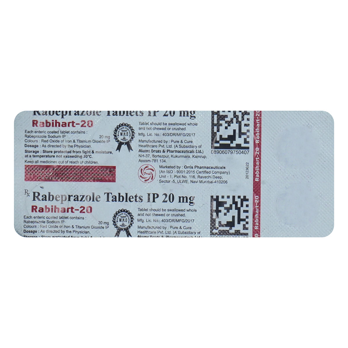 Rabihart 20 Tablet | Uses, Side Effects, Price | Apollo Pharmacy