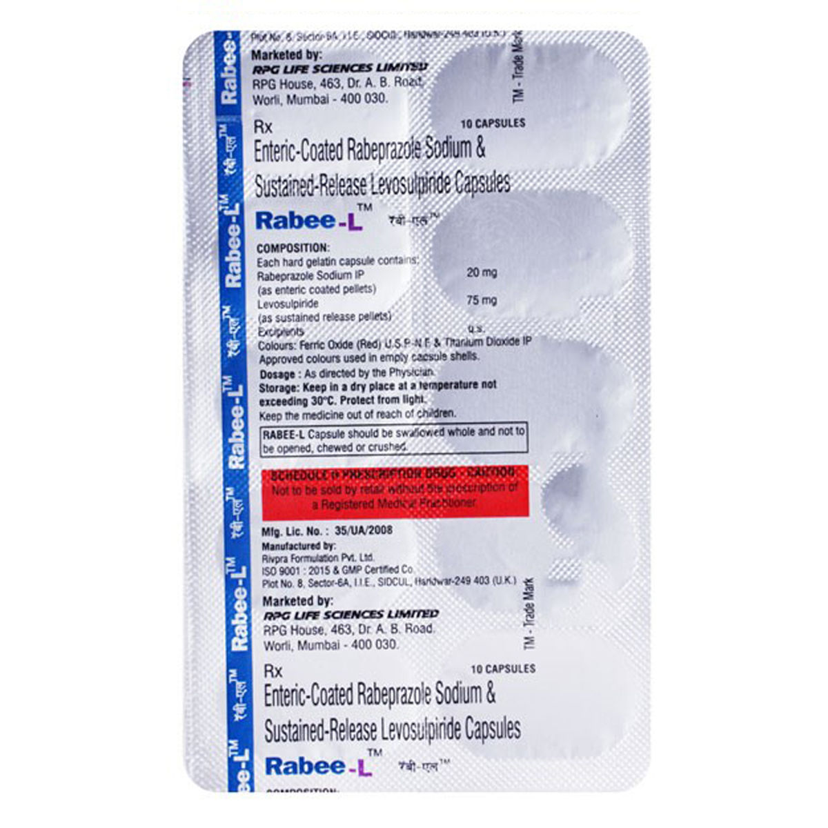 Rabee-L Capsule | Uses, Side Effects, Price | Apollo Pharmacy
