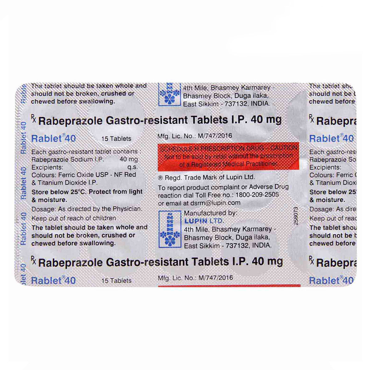 Rablet 40 Tablet 15's Price, Uses, Side Effects, Composition - Apollo ...
