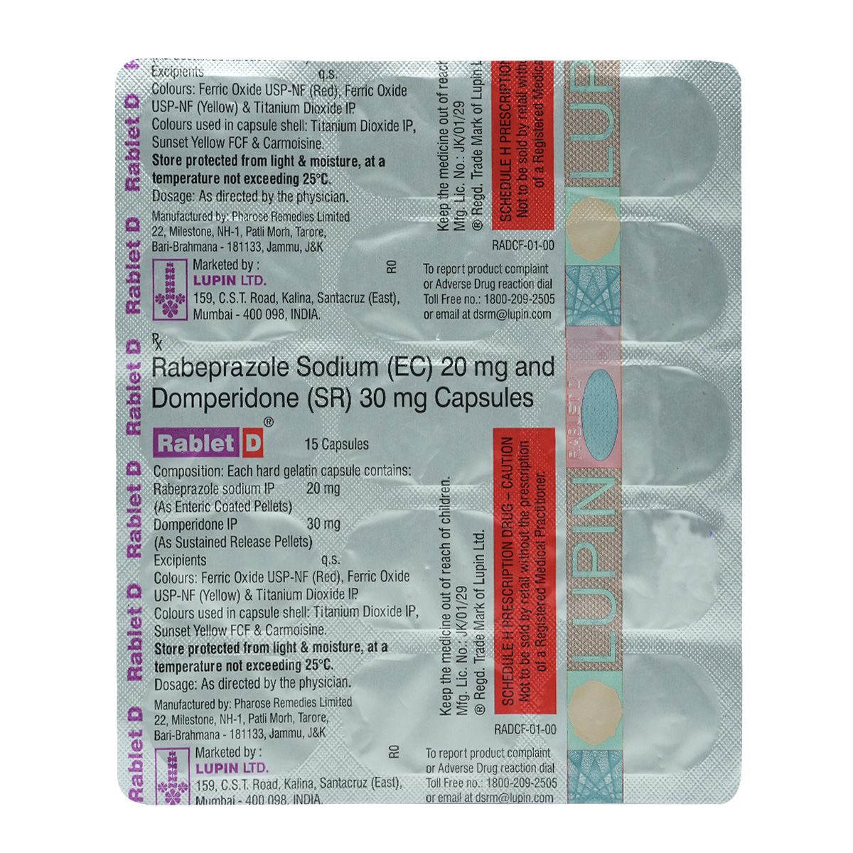 Rablet D 20/30 Capsule | Uses, Side Effects, Price | Apollo Pharmacy