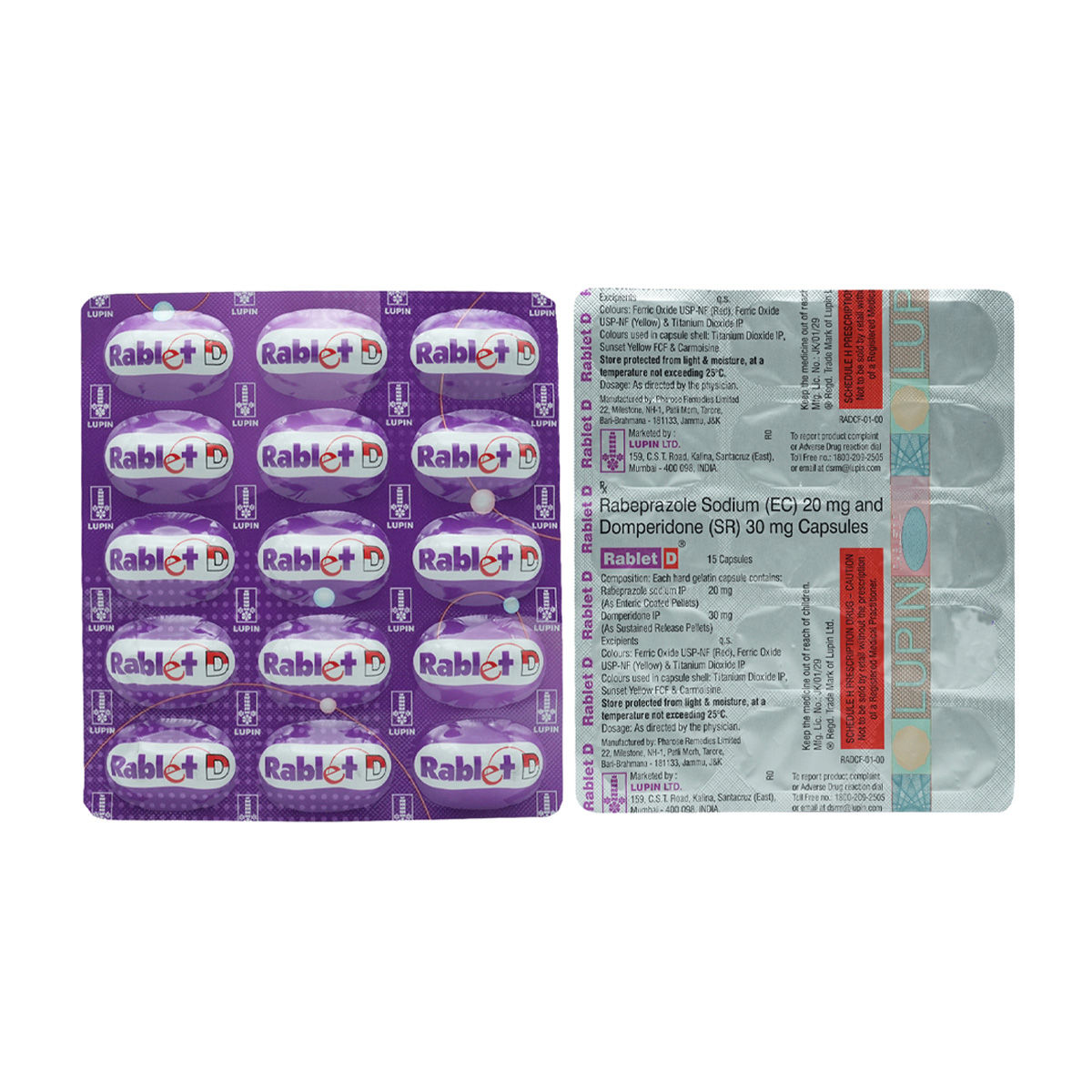 Rablet D 20/30 Capsule 15's Price, Uses, Side Effects, Composition ...