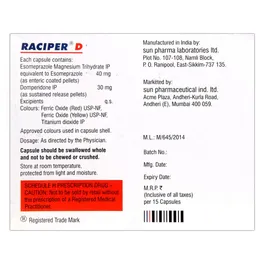 Raciper D Capsule | Uses, Side Effects, Price | Apollo Pharmacy