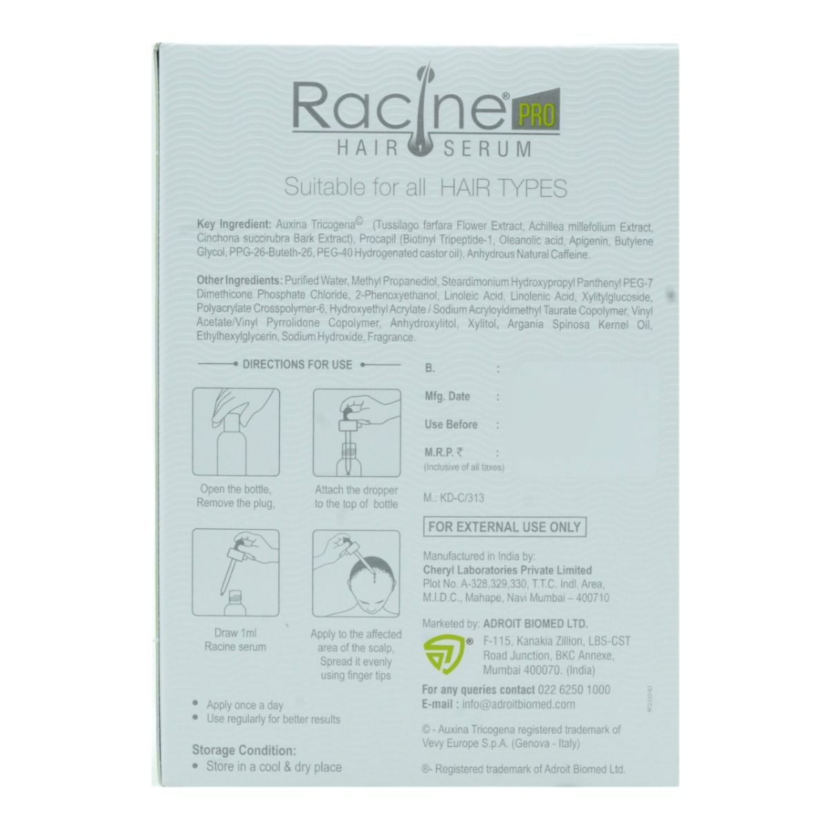 Racine Pro Hair Serum 30 ml Price, Uses, Side Effects, Composition ...