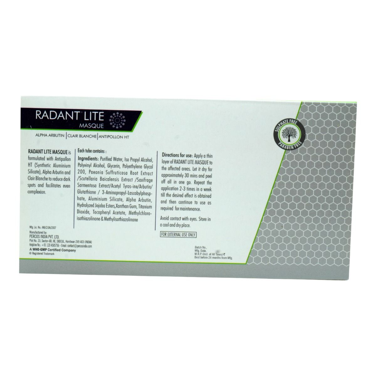 Radant Lite Masque 50 ml Price, Uses, Side Effects, Composition ...