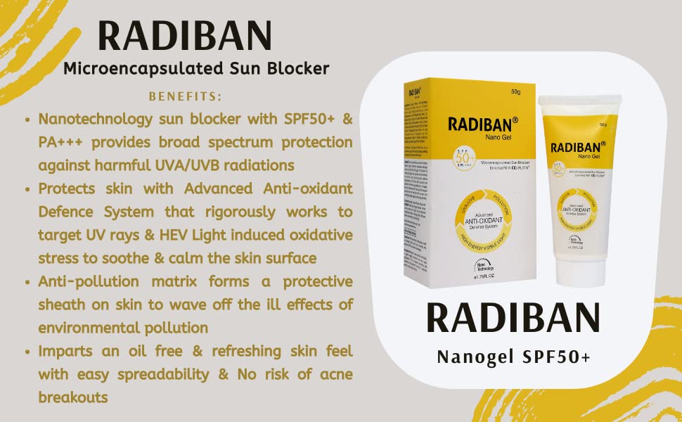 Radiban SPF 50+ Nano Gel 50 gm Price, Uses, Side Effects, Composition ...