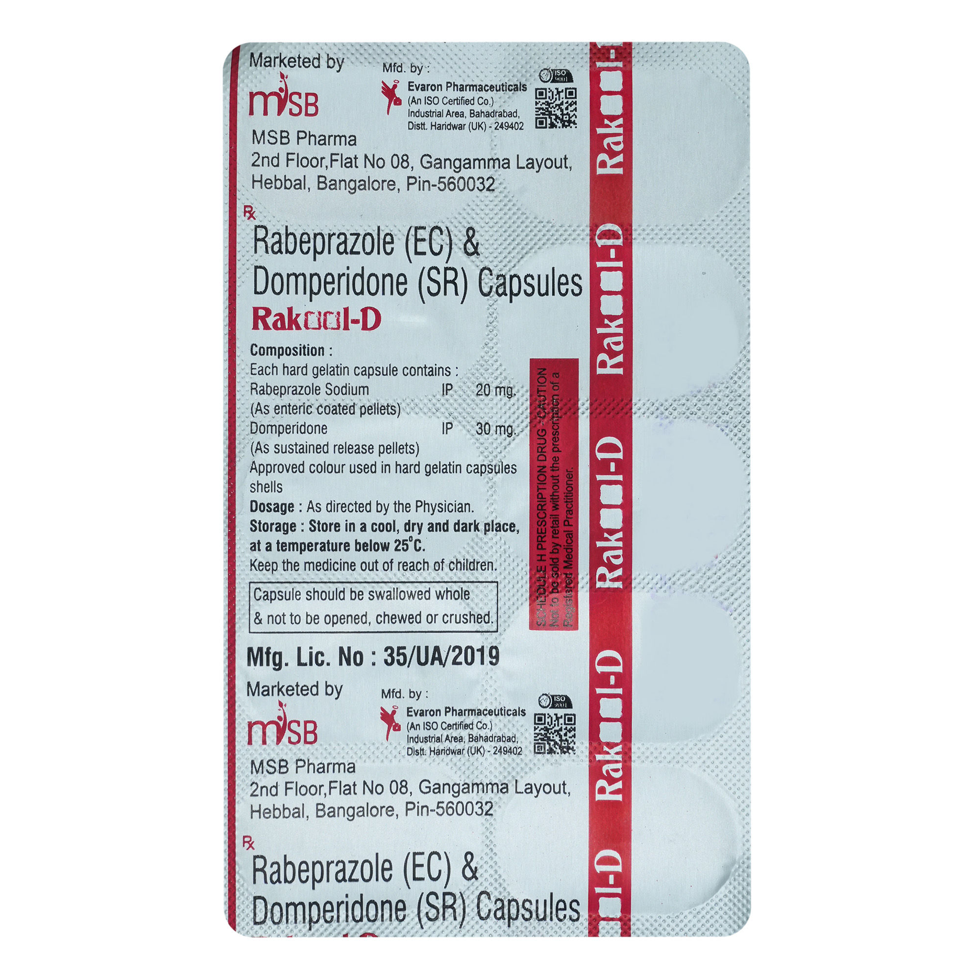 Rakool D Capsule 10's Price, Uses, Side Effects, Composition - Apollo Pharmacy