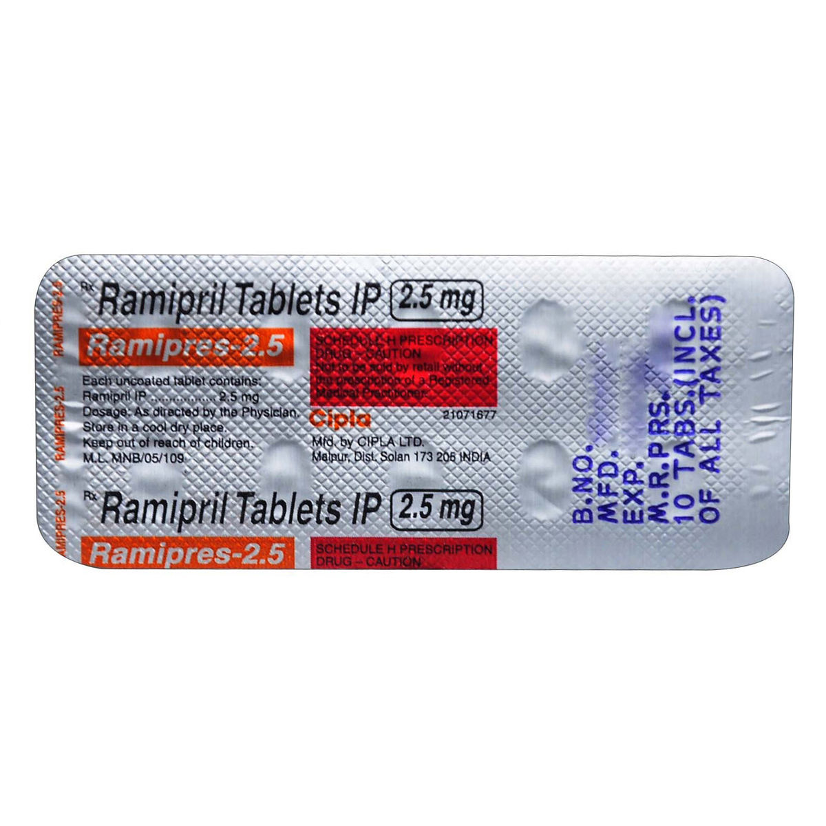 Ramipres 2.5 Tablet 10's Price, Uses, Side Effects, Composition ...