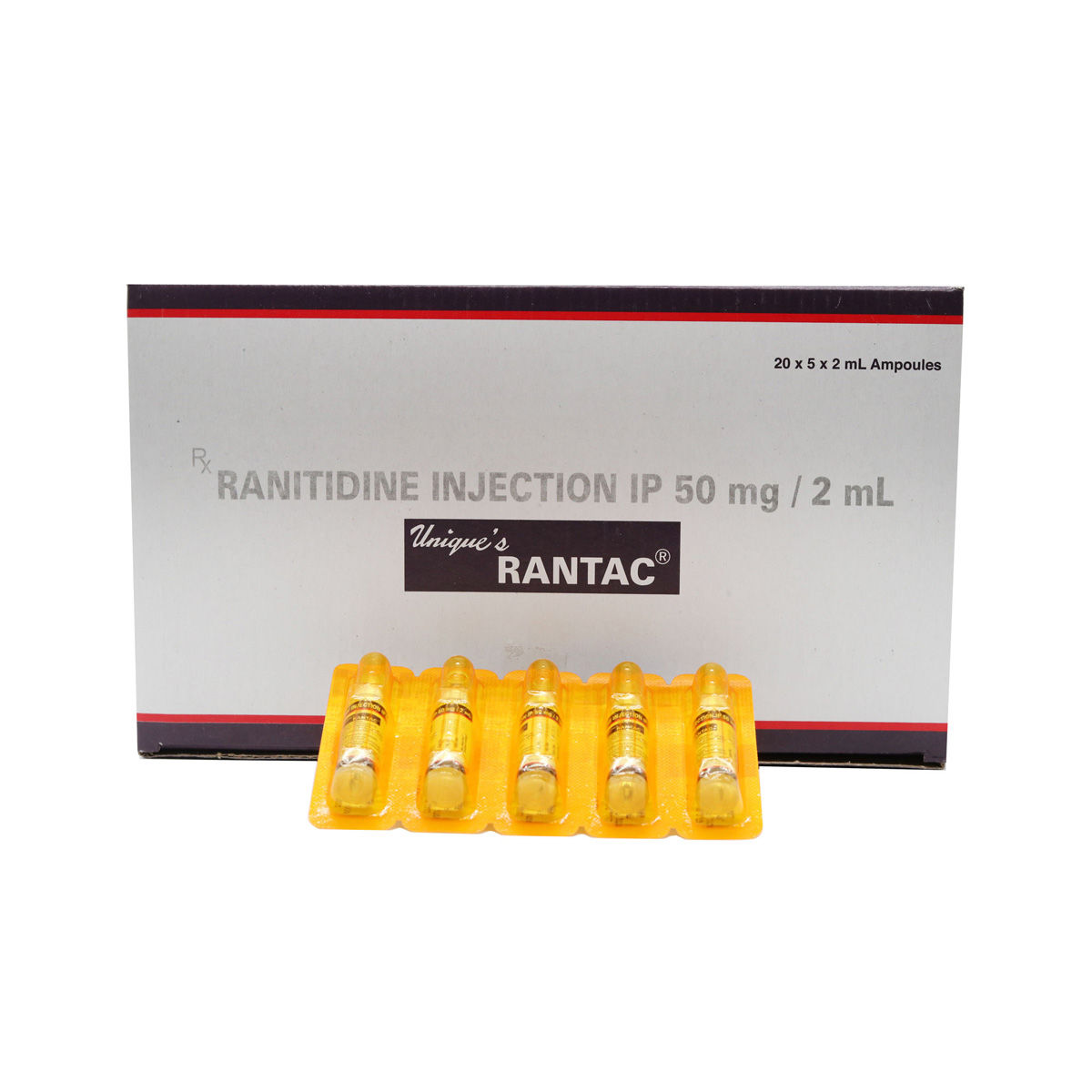 Rantac 50 mg Injection 5 x 2 ml | Uses, Side Effects, Price | Apollo ...