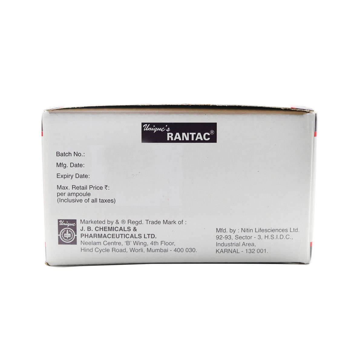 Rantac 50 mg Injection 5 x 2 ml | Uses, Side Effects, Price | Apollo ...