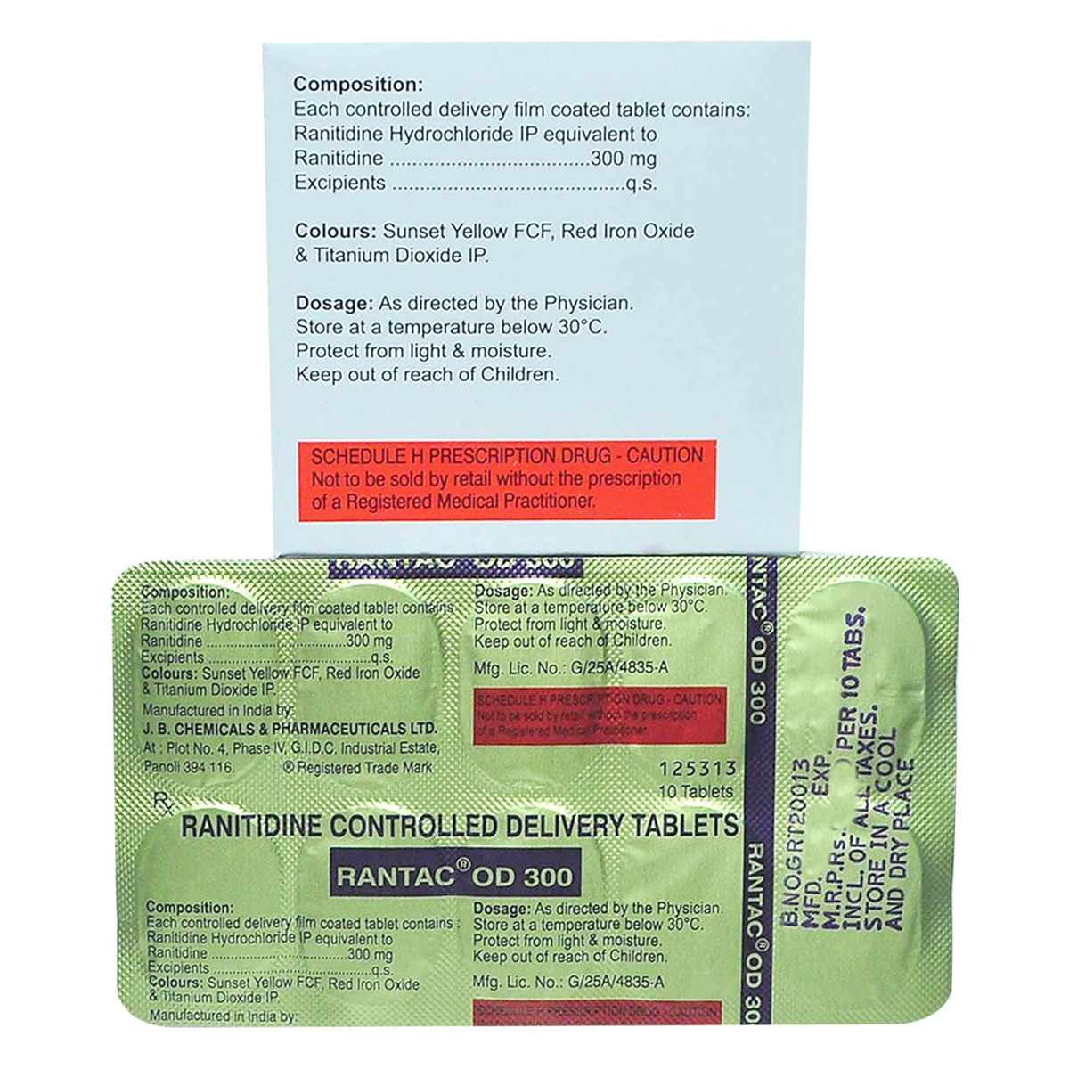 Rantac OD 300 Tablet | Uses, Side Effects, Price | Apollo Pharmacy