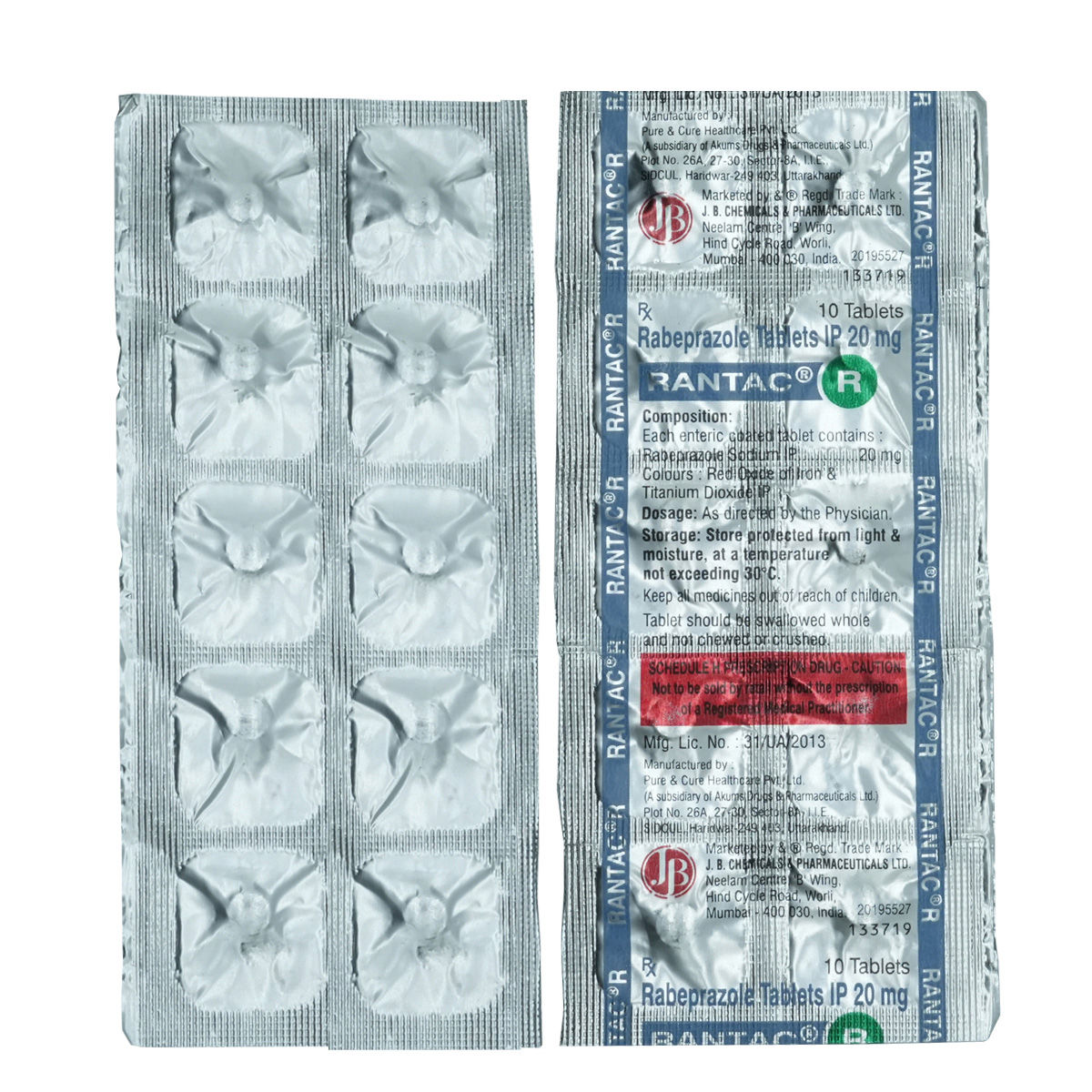 Rantac R 20 mg Tablet 10's Price, Uses, Side Effects, Composition ...