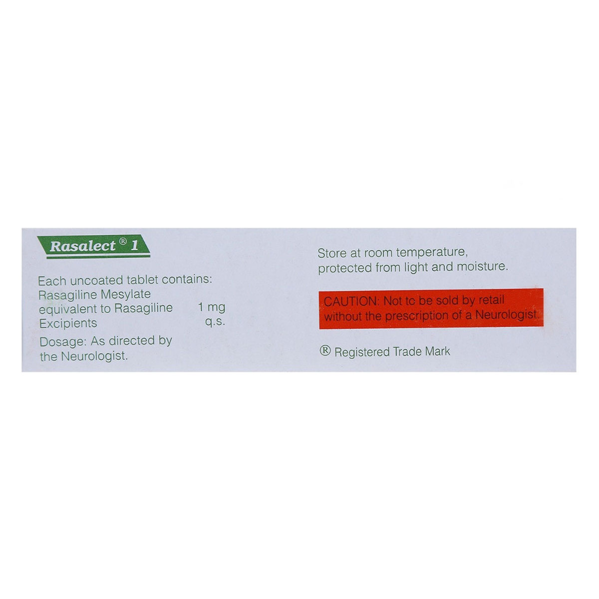 Rasalect 1 Tablet 10's Price, Uses, Side Effects, Composition - Apollo ...