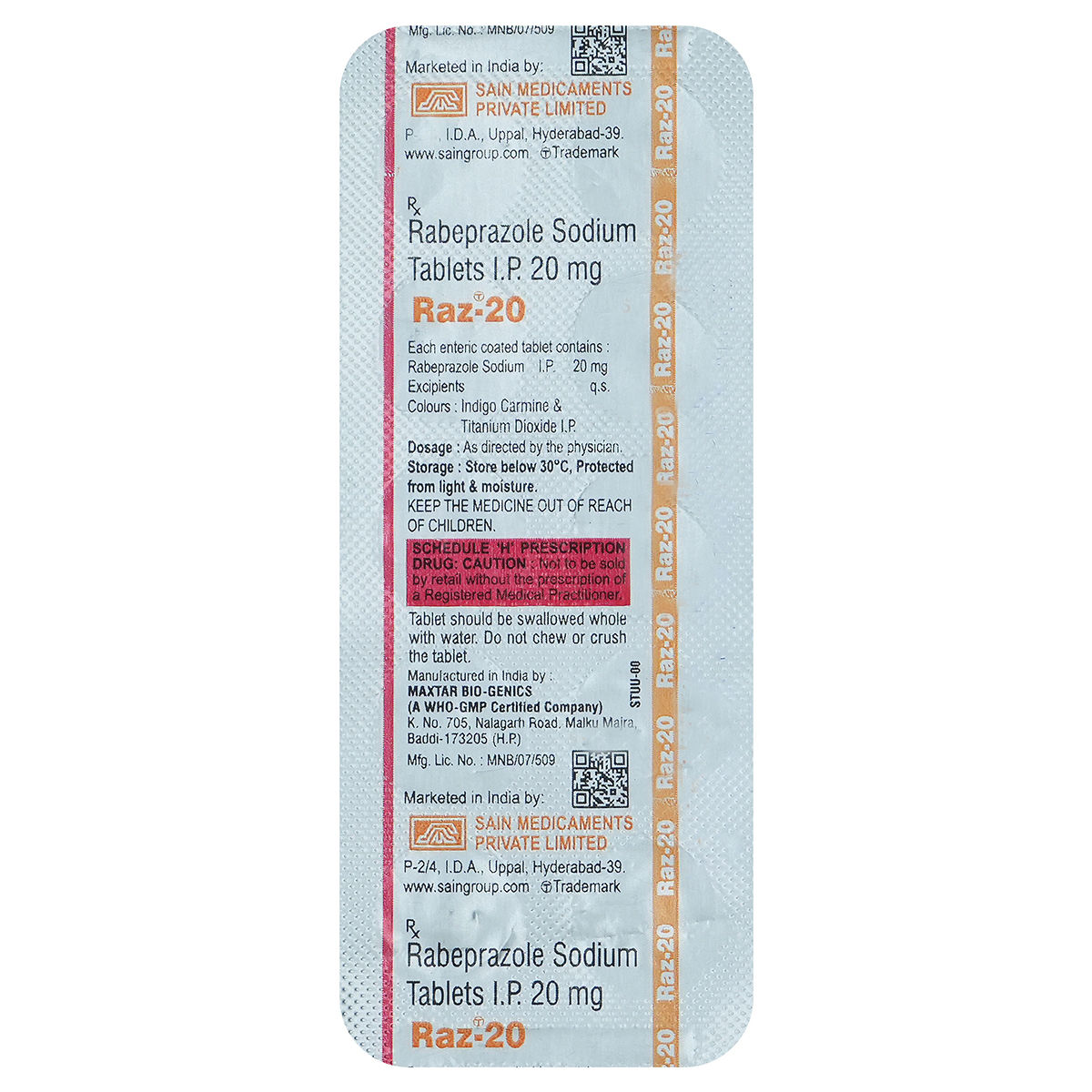 Raz 20mg Tablet | Uses, Side Effects, Price | Apollo Pharmacy