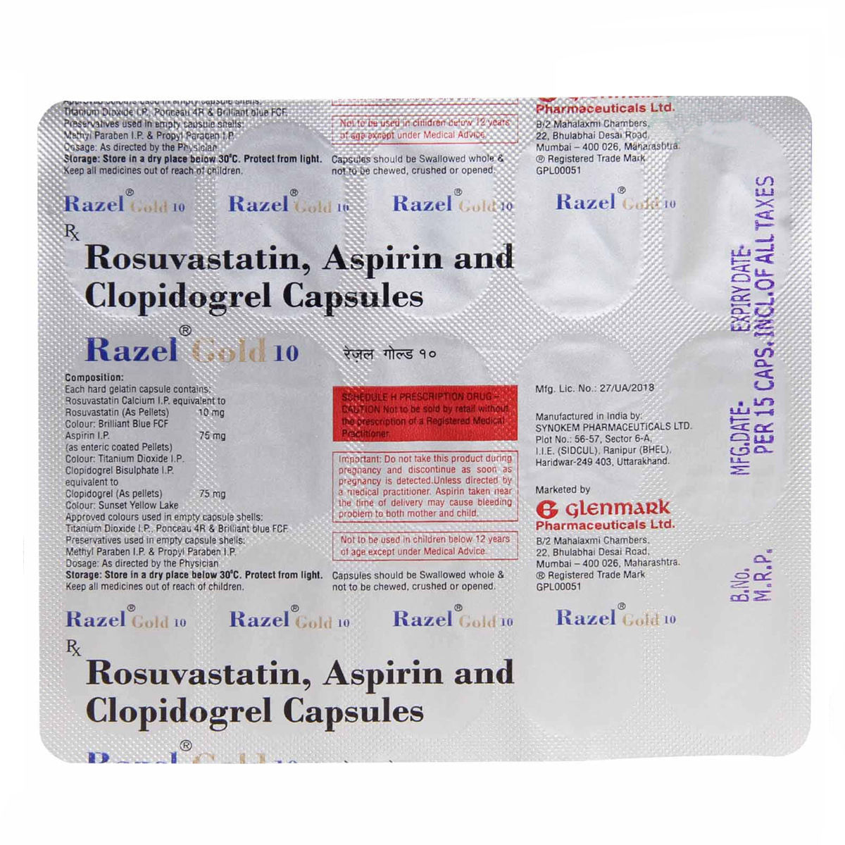 Razel Gold 10 Capsule | Uses, Side Effects, Price | Apollo Pharmacy