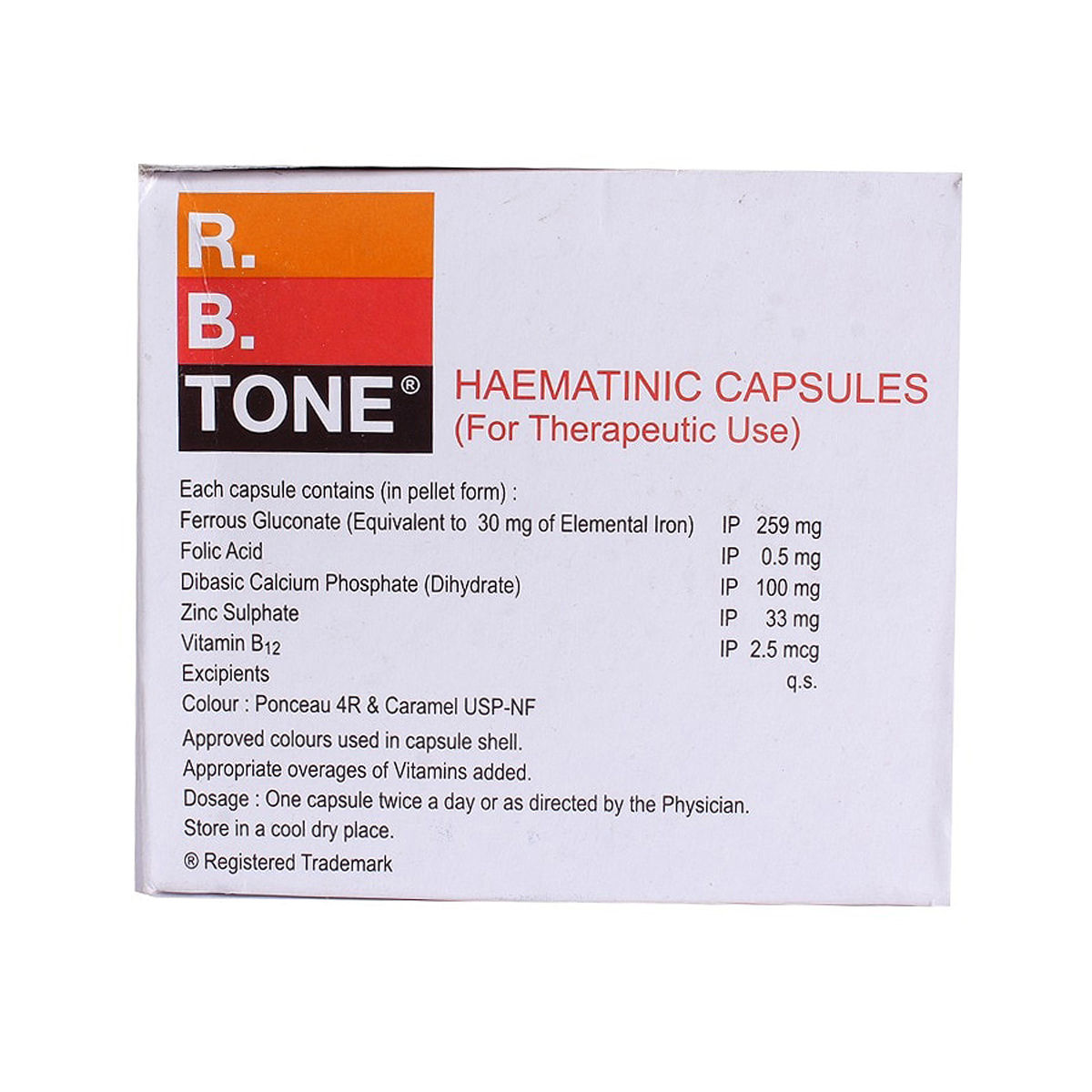RB Tone Capsule 15's Price, Uses, Side Effects, Composition - Apollo ...