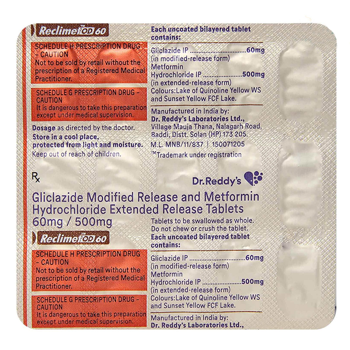 Reclimet OD 60 Tablet 15's Price, Uses, Side Effects, Composition ...