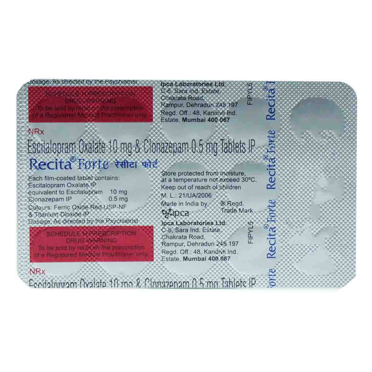 Recita Forte Tablet 15's Price, Uses, Side Effects, Composition ...