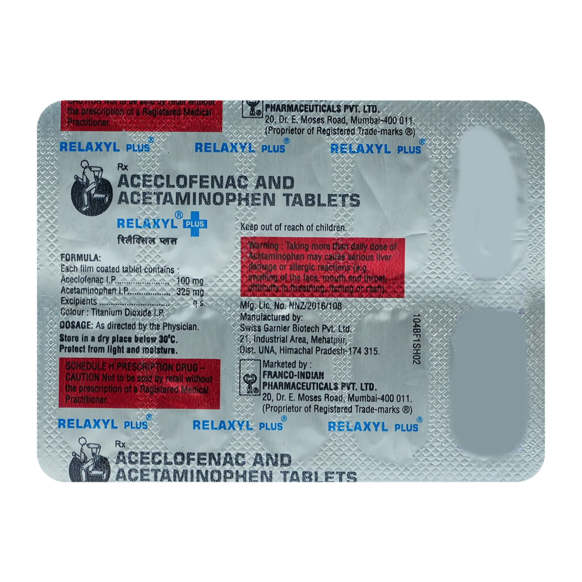 Relaxyl Plus Tablet 10's Price, Uses, Side Effects, Composition ...