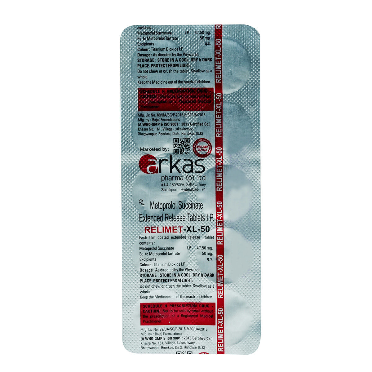 Relimet XL 50 Tablet | Uses, Side Effects, Price | Apollo Pharmacy