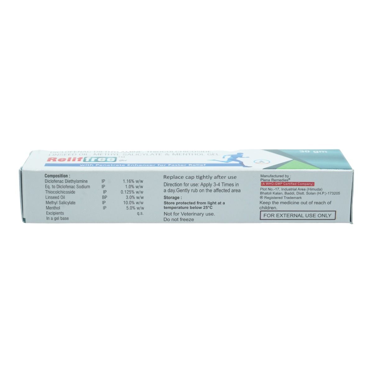 Relif Free Gel 30 gm Price, Uses, Side Effects, Composition - Apollo ...