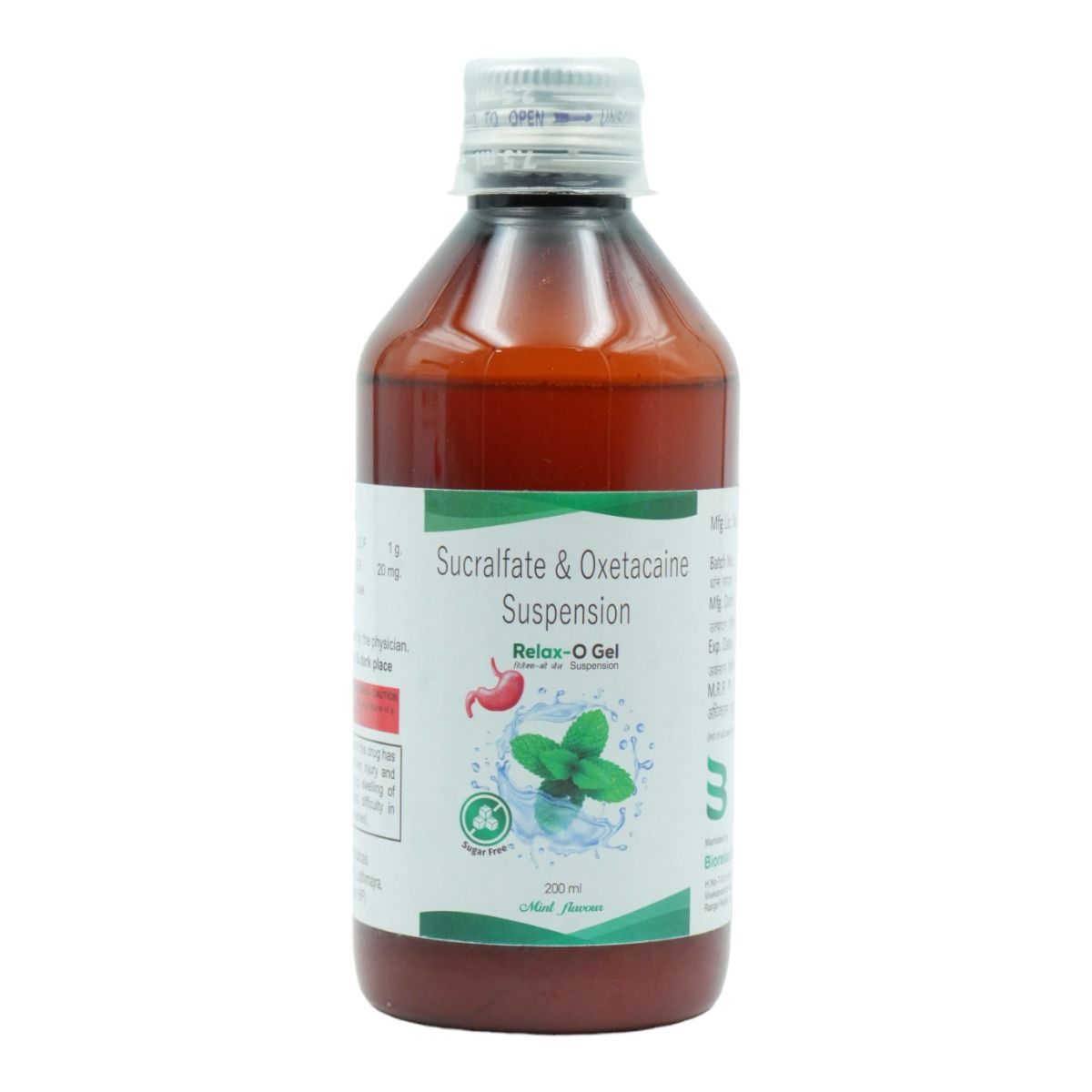 Relax-O Gel Sugar Free Mint Suspension | Uses, Side Effects, Price ...