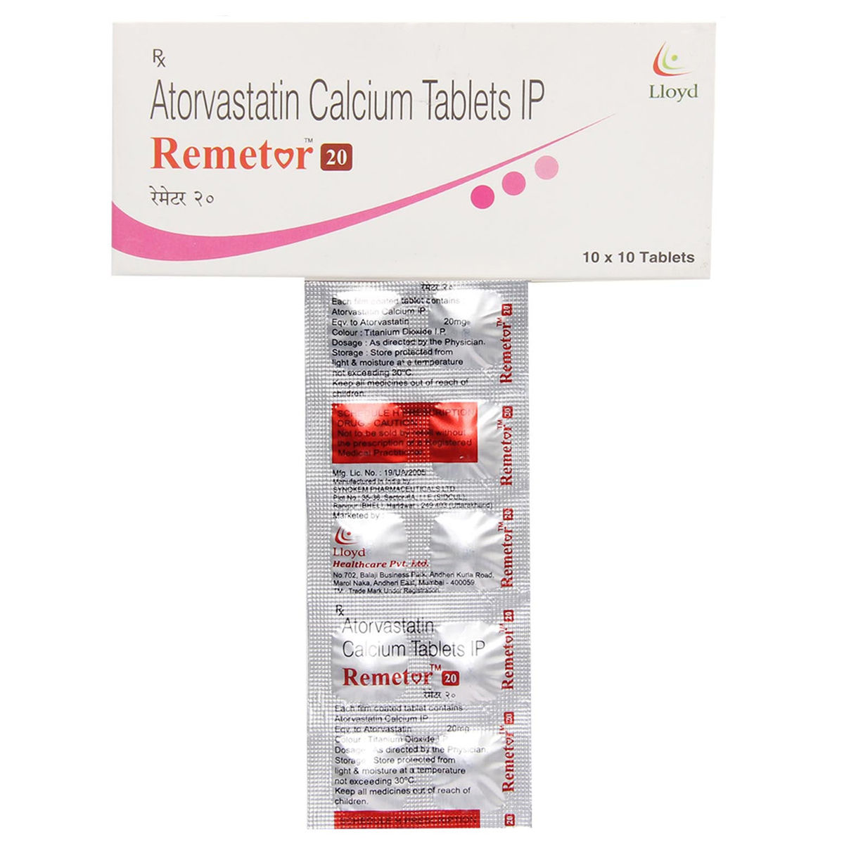 Remetor 20 Tablet | Uses, Side Effects, Price | Apollo Pharmacy