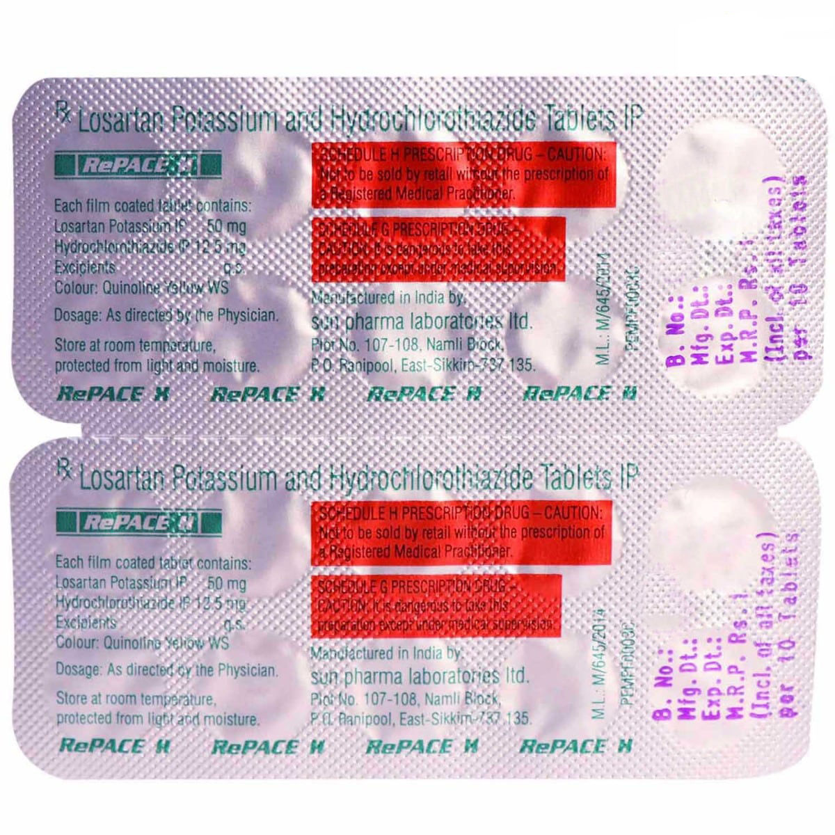 Repace H Tablet 10's Price, Uses, Side Effects, Composition - Apollo ...