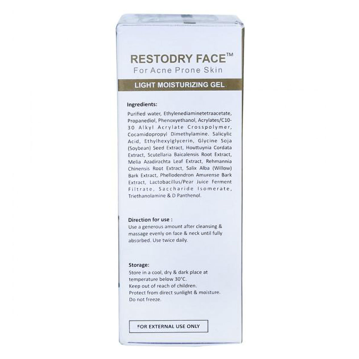 Restodry Face Light Moisturizing Gel 50 gm Price, Uses, Side Effects ...