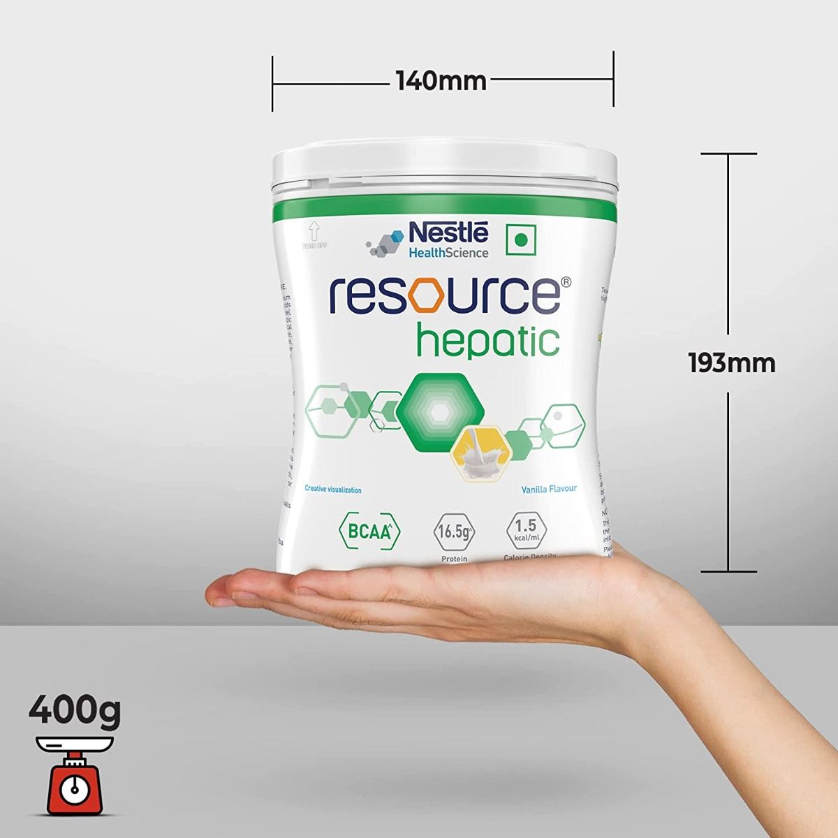 Buy Nestle Resource Hepatic Vanilla Flavour Powder, 400 gm | 19 Minutes ...