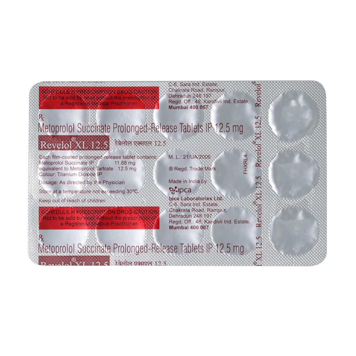 Revelol XL 12.5 Tablet 10's Price, Uses, Side Effects, Composition ...