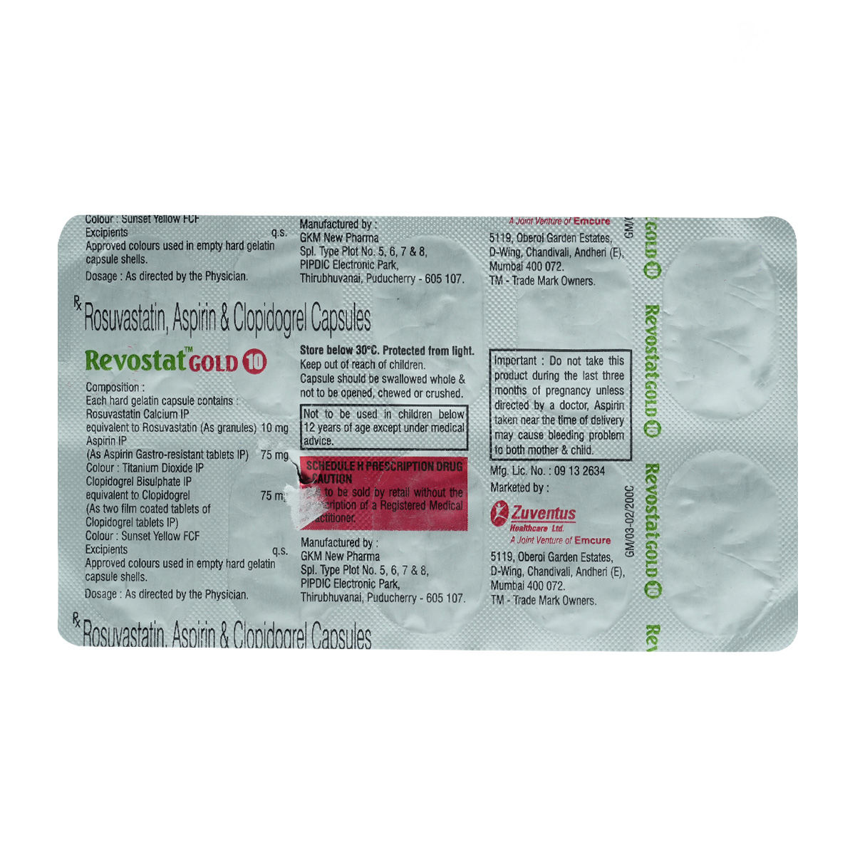 Revostat Gold 10mg Capsule | Uses, Side Effects, Price | Apollo Pharmacy