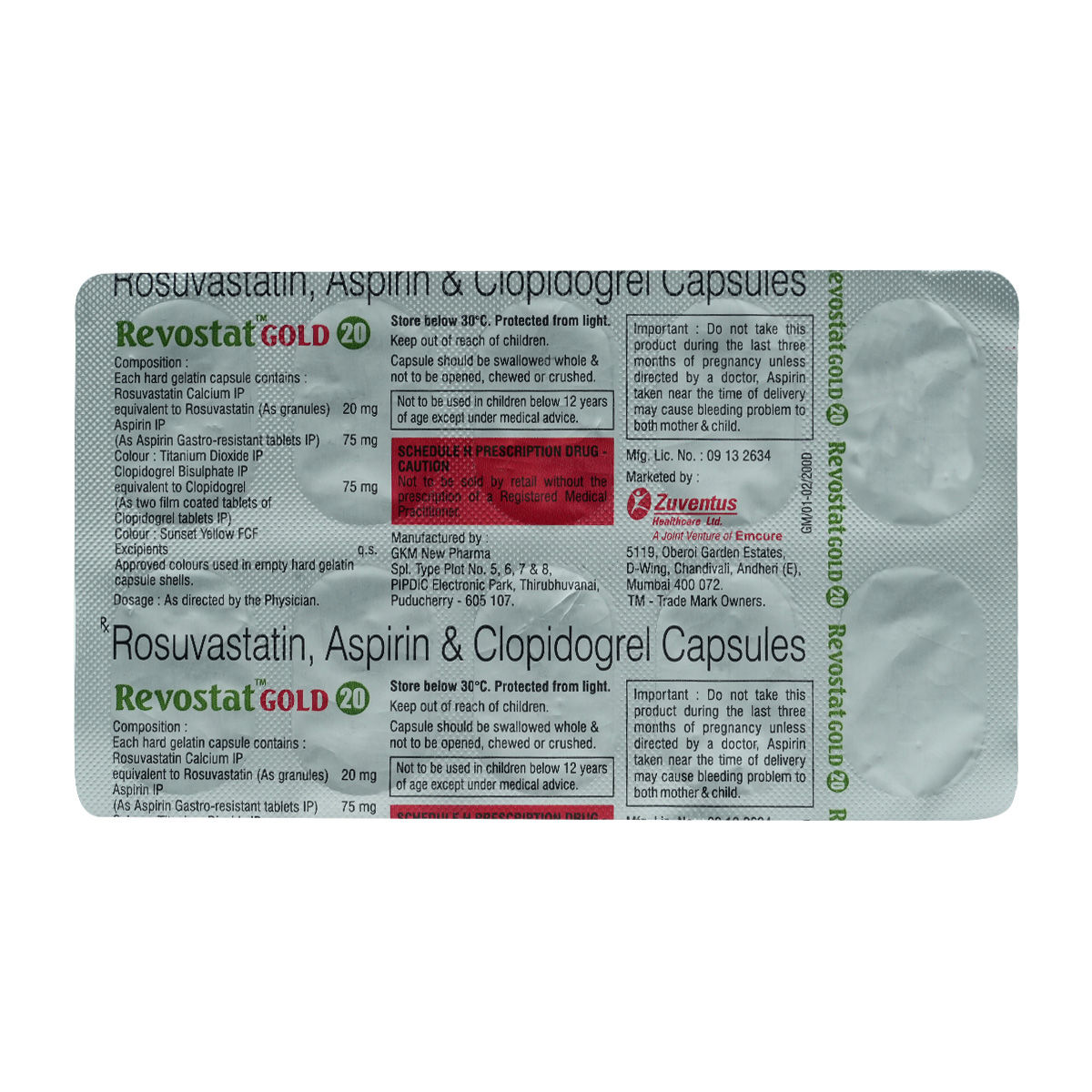 Revostat Gold 20 Capsule | Uses, Side Effects, Price | Apollo Pharmacy