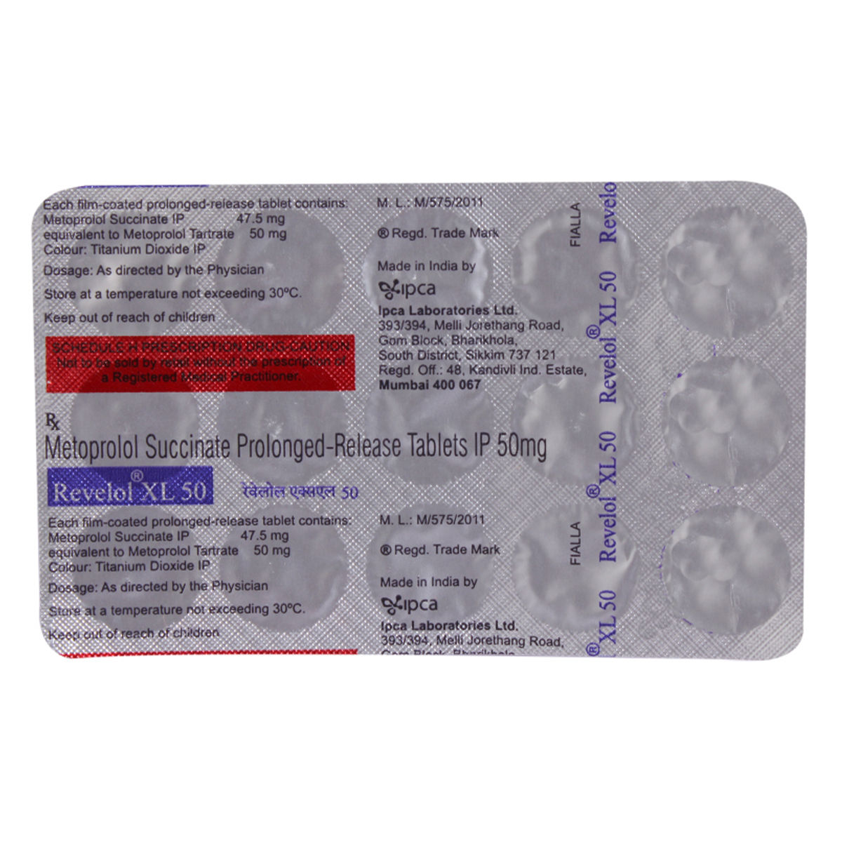 Revelol XL 50 Tablets 15's Price, Uses, Side Effects, Composition ...