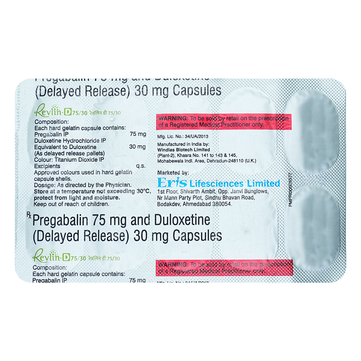 Revlin-D 75/30 Capsule | Uses, Side Effects, Price | Apollo Pharmacy