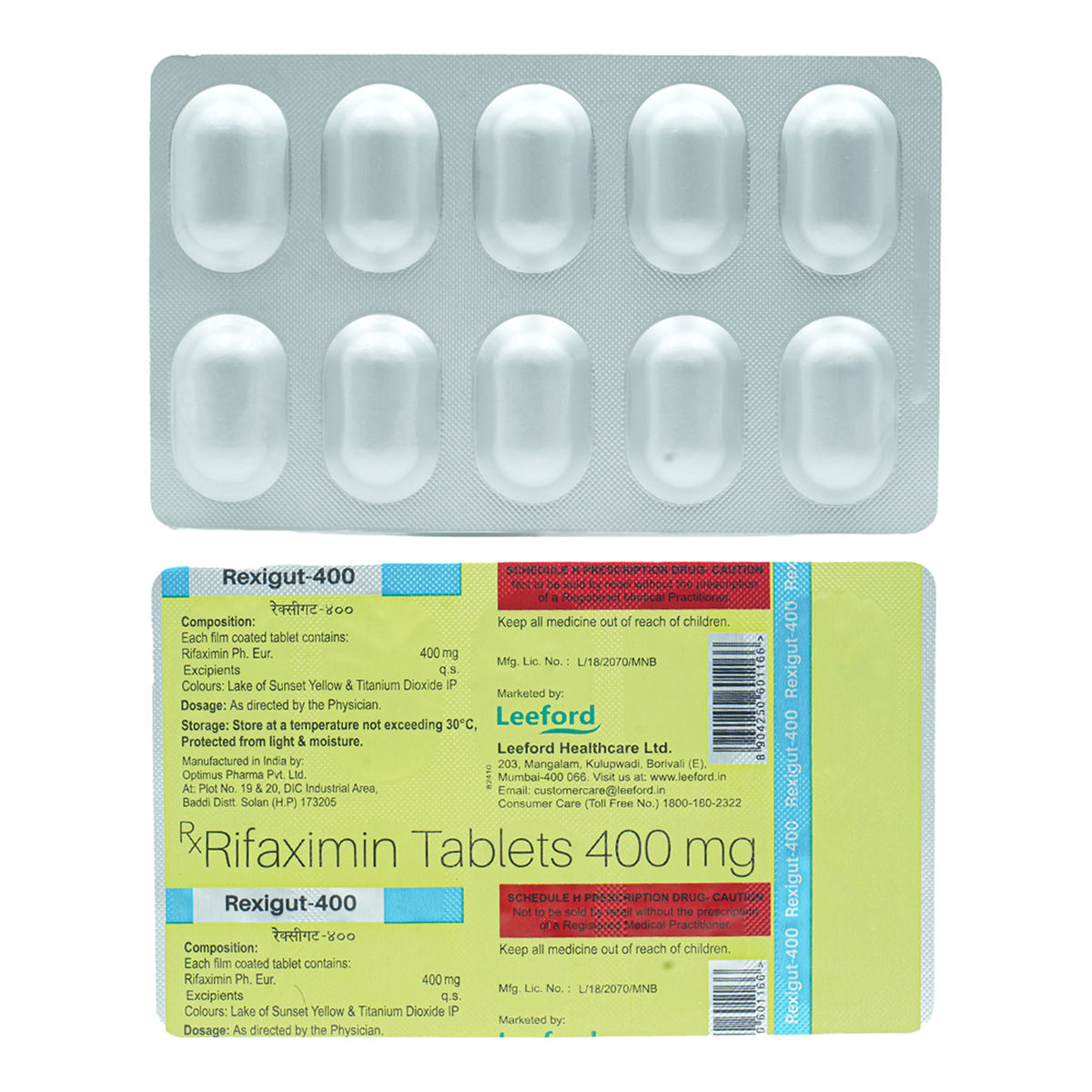 Rexigut 400 mg Tablet | Uses, Side Effects, Price | Apollo Pharmacy