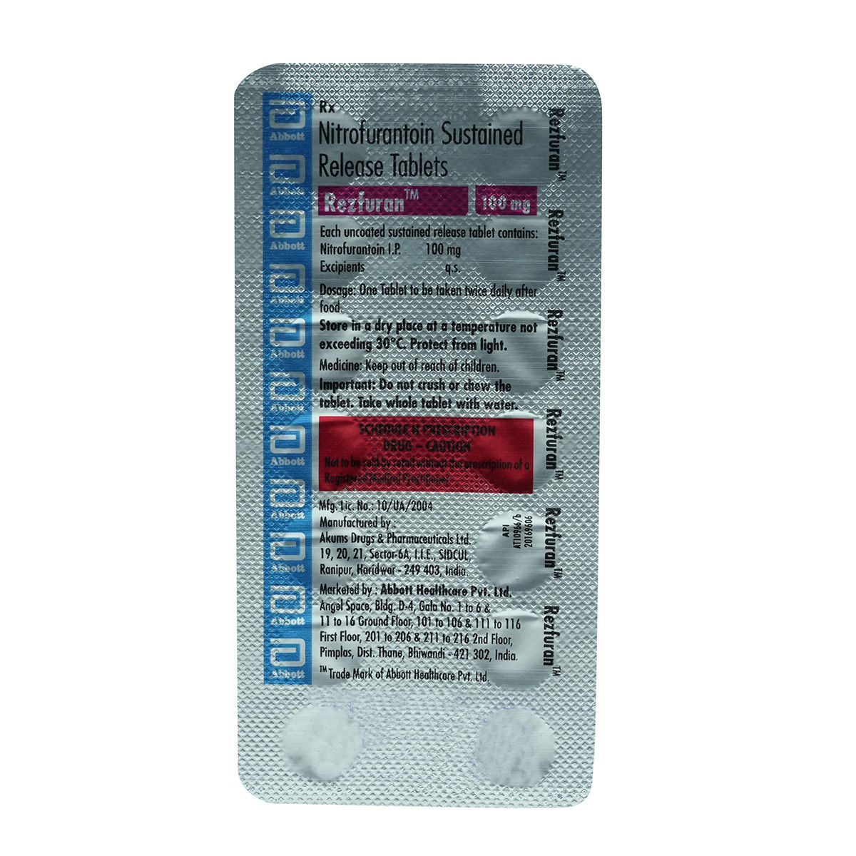 Rezfuran 100 Tablet 14's Price, Uses, Side Effects, Composition ...