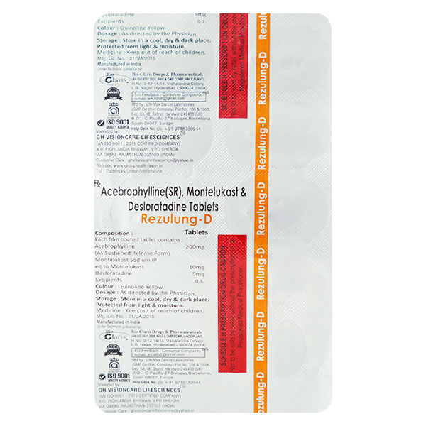Rezulung-D 200/10/5 Tab | Uses, Side Effects, Price | Apollo Pharmacy