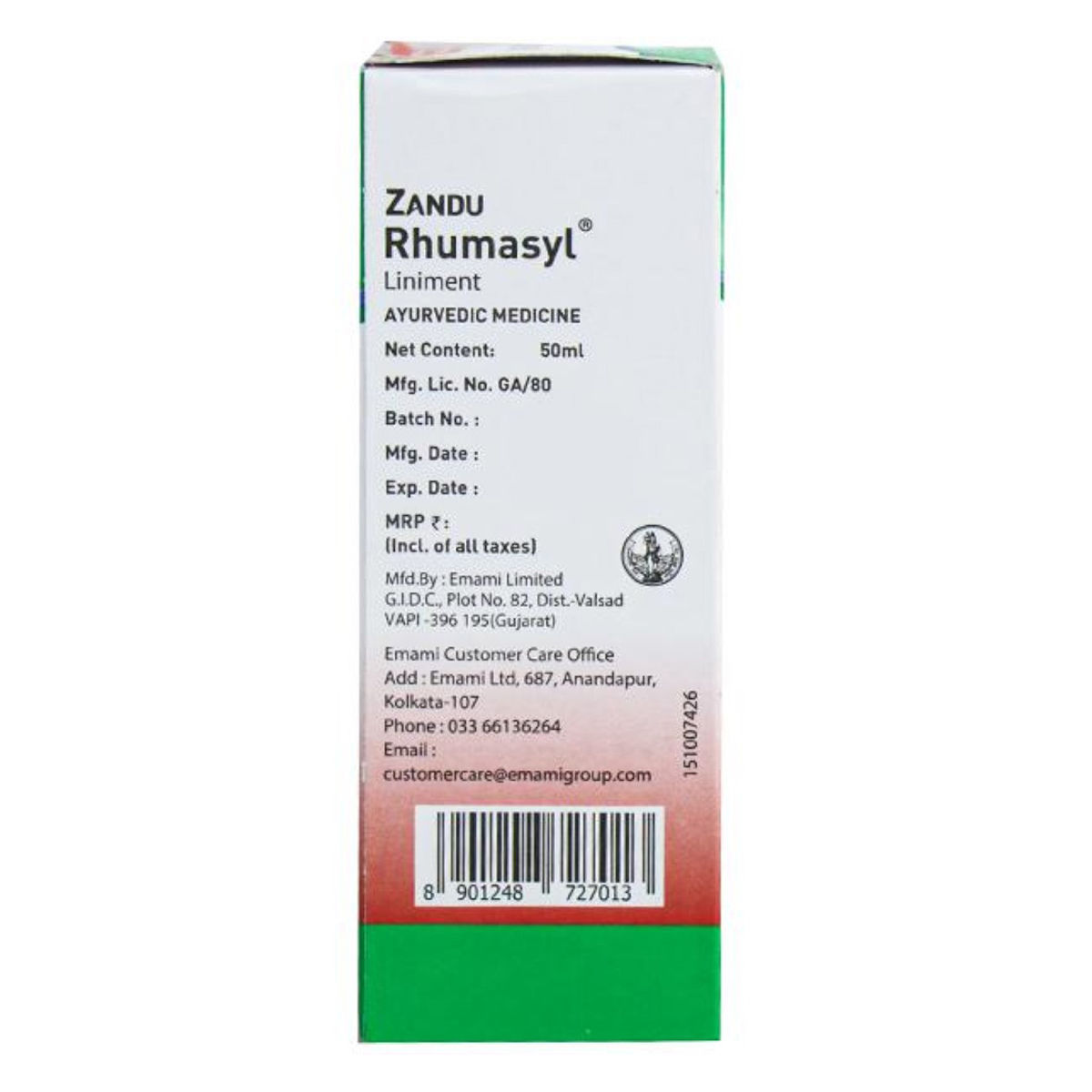Rhumasyl Liniment 50Ml (Zandu) Price, Uses, Side Effects, Composition ...
