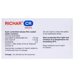 Richar CR Tablet | Uses, Side Effects, Price | Apollo Pharmacy