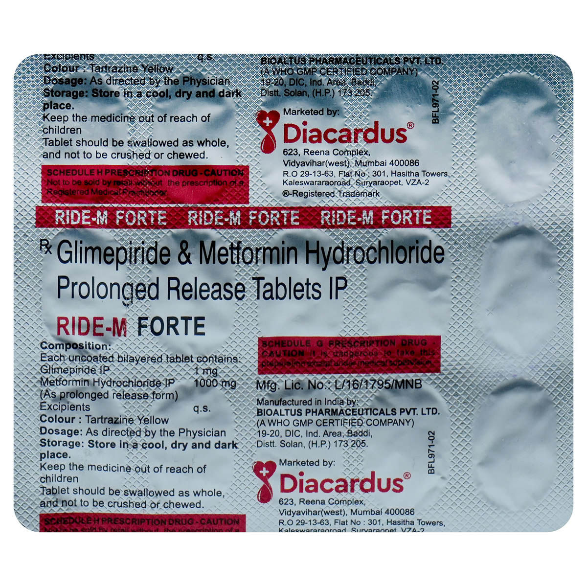 Ride-M Forte Tablet 15's | Uses, Side Effects, Price | Apollo Pharmacy