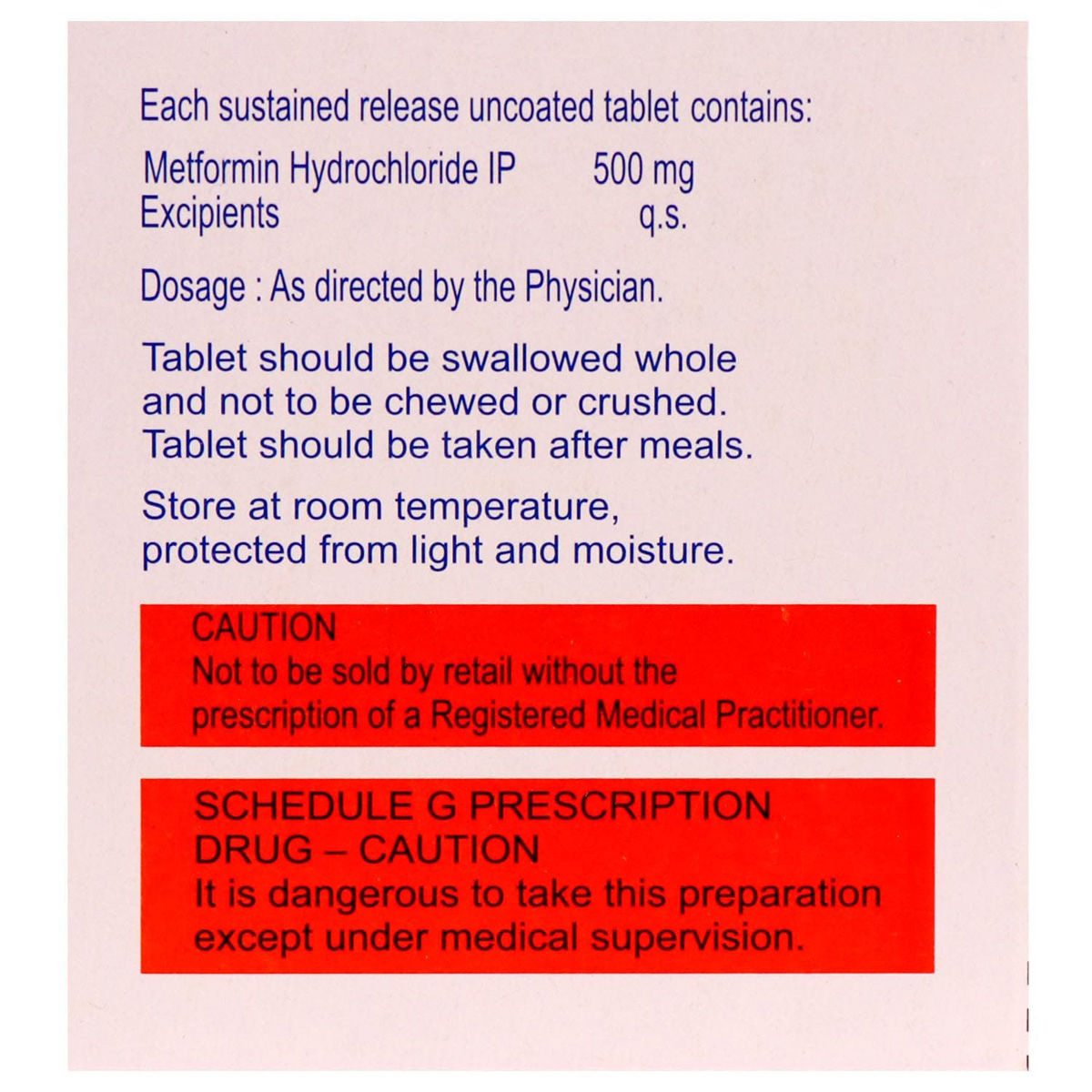Riomet OD 500 mg Tablet 15's Price, Uses, Side Effects, Composition ...