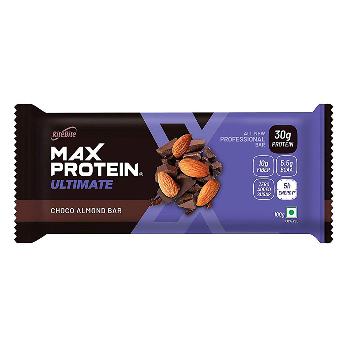 Buy Ritebite Max Protein Ultimate Choco Almond Bar, 100 gm | 19 Minutes ...