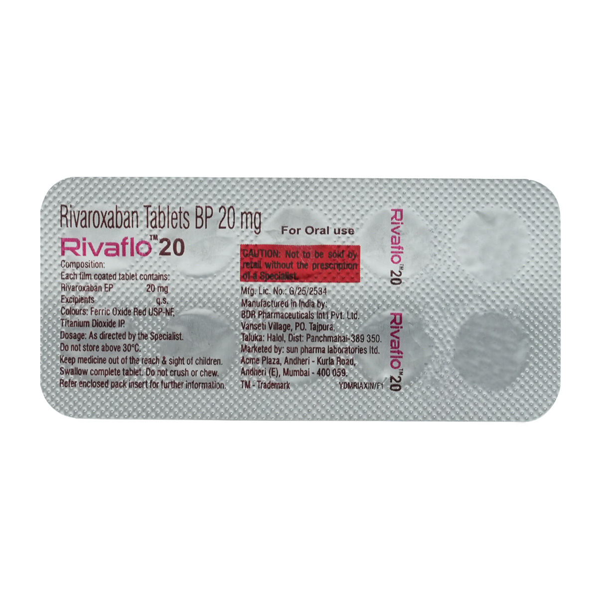 RIVAFLO 20 TABLETS | Uses, Side Effects, Price | Apollo Pharmacy