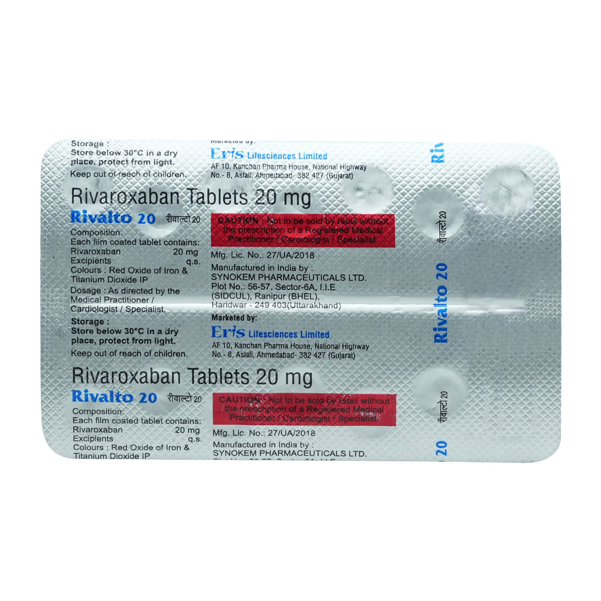 RIVALTO 20 TABLETS | Uses, Side Effects, Price | Apollo Pharmacy