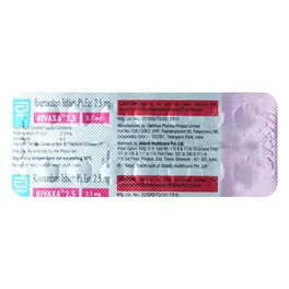 Rivaxa 2.5 Tablet | Uses, Side Effects, Price | Apollo Pharmacy