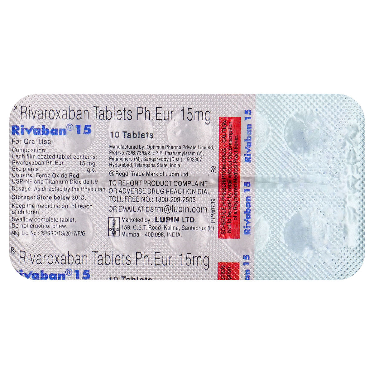 Rivaban 15 Tablet | Uses, Side Effects, Price | Apollo Pharmacy