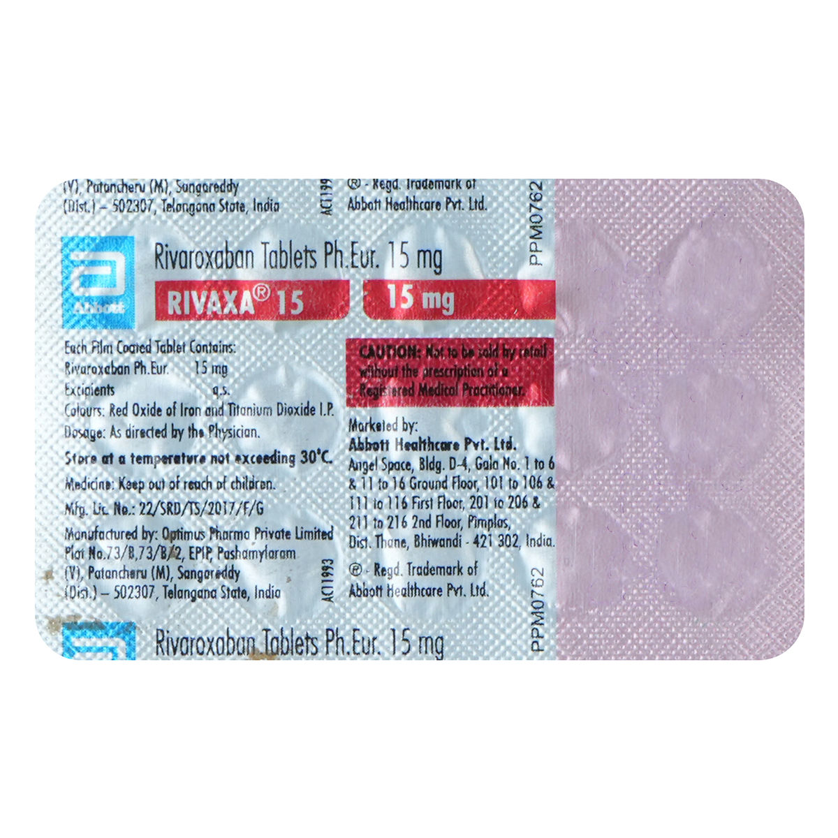 Rivaxa 15 Tablet | Uses, Side Effects, Price | Apollo Pharmacy