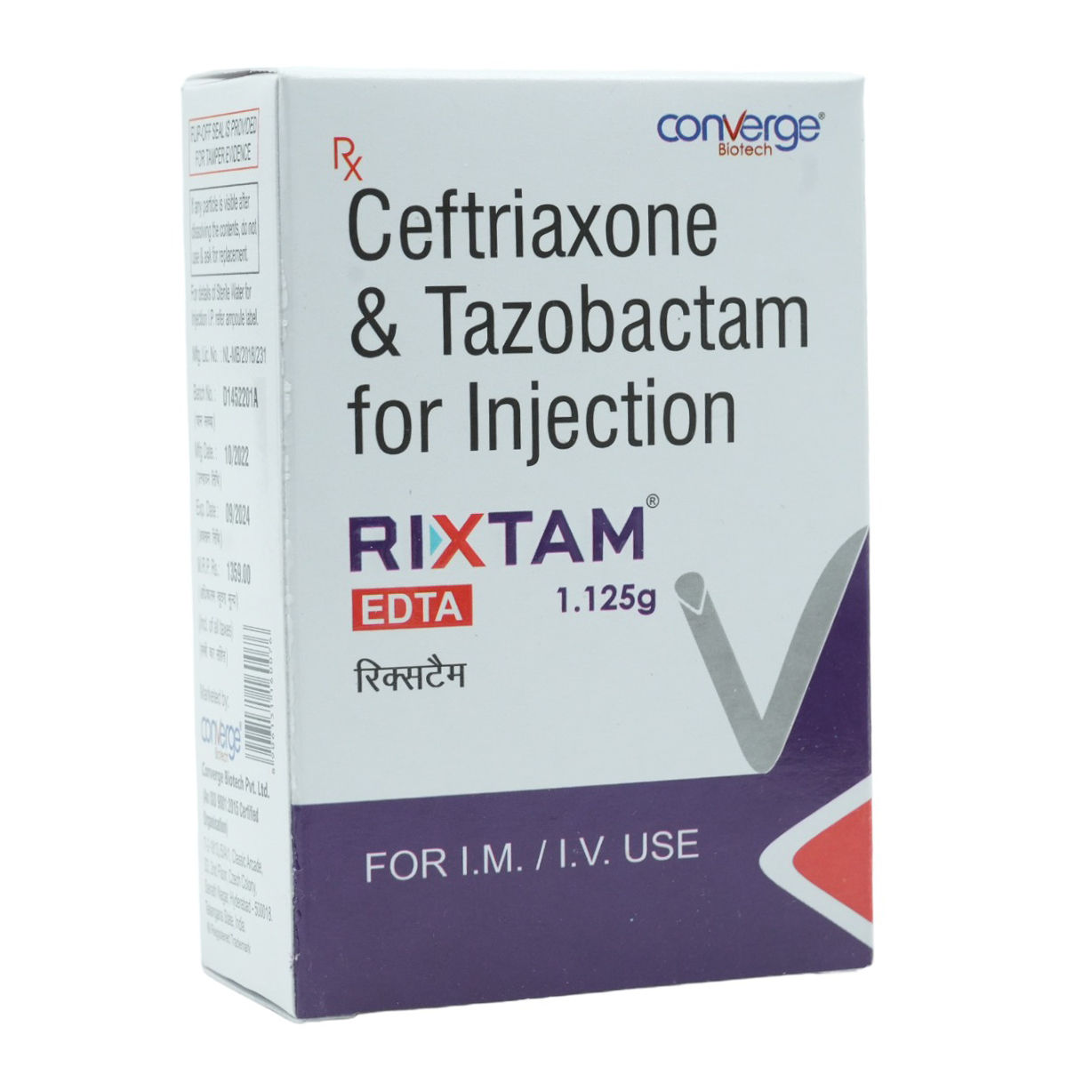 Rixtam Edta 1.125 gm Injection 1's Price, Uses, Side Effects ...