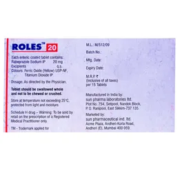Roles 20 Tablet | Uses, Side Effects, Price | Apollo Pharmacy