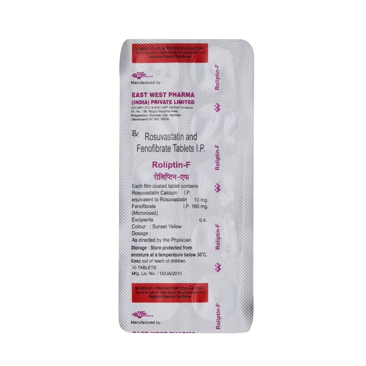 Roliptin F 10 Tablet 10's Price, Uses, Side Effects, Composition ...
